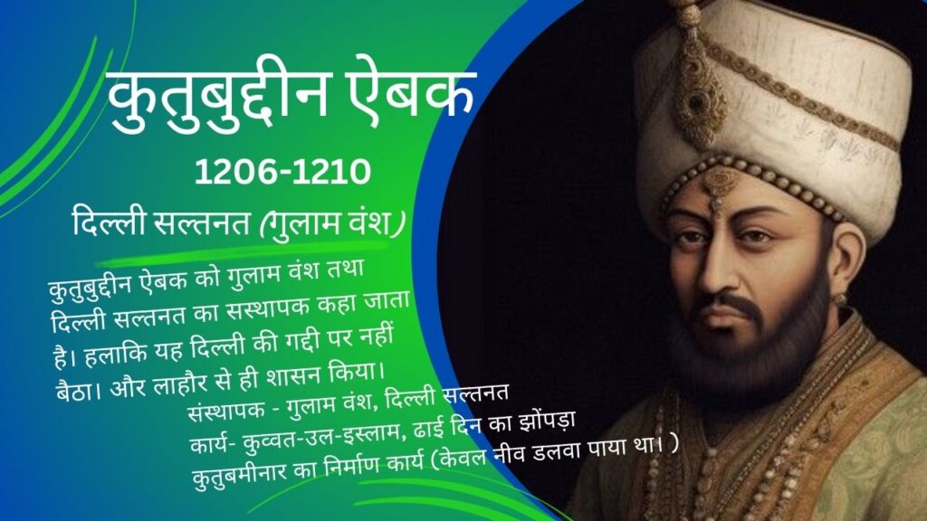 कुतुबुद्दीन ऐबक | QUTUBUDDIN AIBAK | 1206-1210
